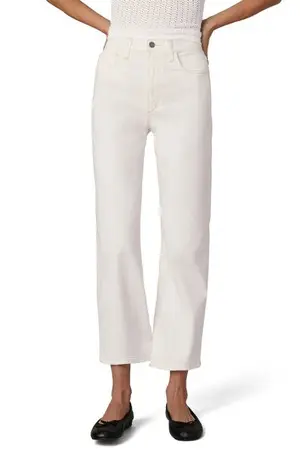 Joe's Jeans The Margot High-waist Crop Relaxed Straight-leg Jeans - Milk