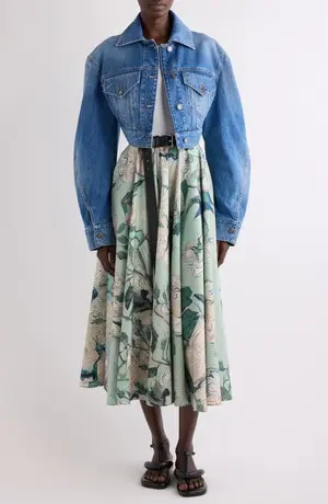 Givenchy Cropped Open Back Denim Jacket