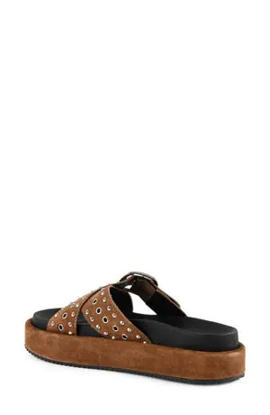 Seychelles Crushing Wave Platform Slide Sandal - Tan