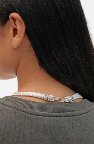 Clare V. Snake Chain Collar Necklace