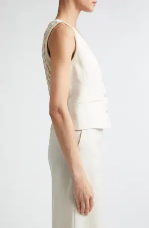 Max Mara Calibri Hybrid Flax Vest - Beige