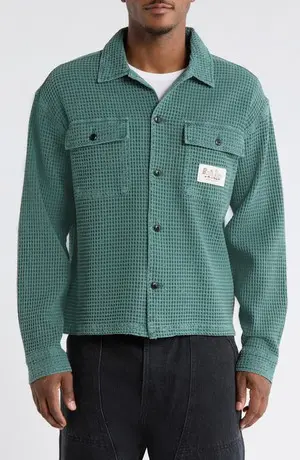BRAIN DEAD Waffle Button-up Shirt