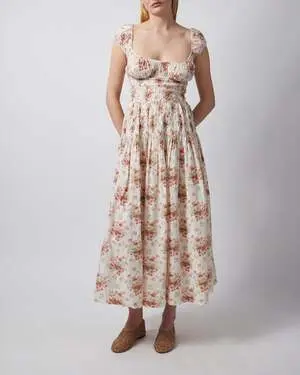 DÔEN Quinette Midi Dress - Ivory