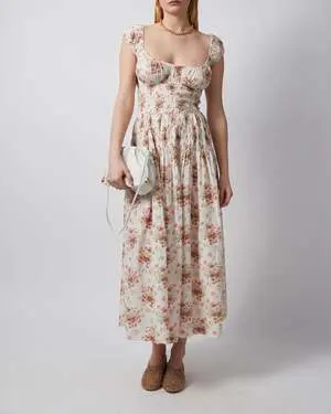 DÔEN Quinette Midi Dress - Ivory