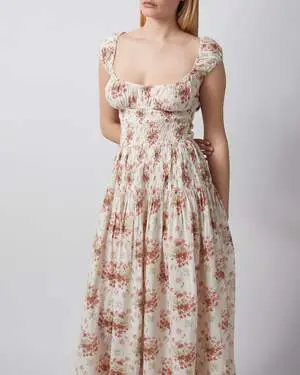 DÔEN Quinette Midi Dress - Ivory