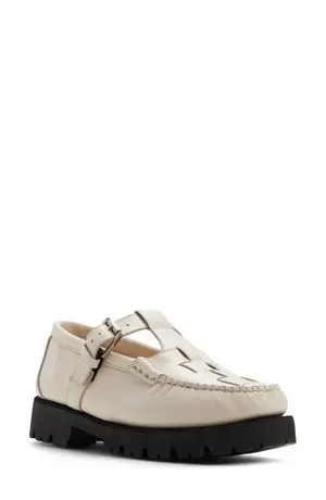 G.H.BASS Fisherman Mary Jane Shoes - Cream