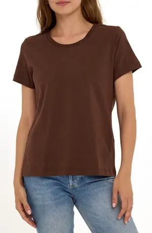THREADS 4 THOUGHT Emmy Essential Organic Cotton T-shirt - Coffee
