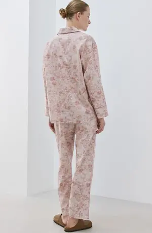 Mango Print Cotton Pajama Pants
