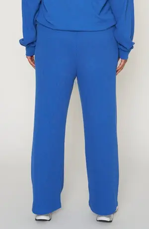 THE MAYFAIR GROUP Waffle Knit Wide Leg Sweatpants