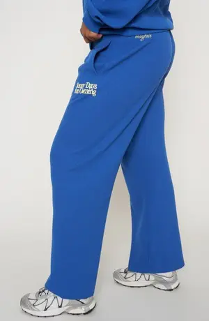 THE MAYFAIR GROUP Waffle Knit Wide Leg Sweatpants