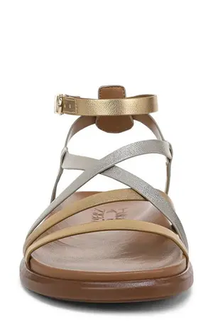 Naturalizer Fame Ankle Strap Sandals - Metallic Multi