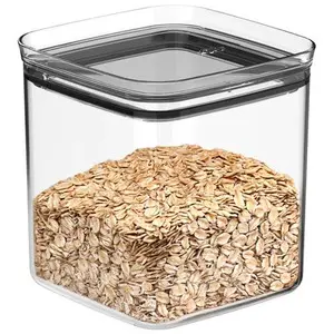 OU Airtight Stackable Food Storage Container With Leak Proof Lid - Clear