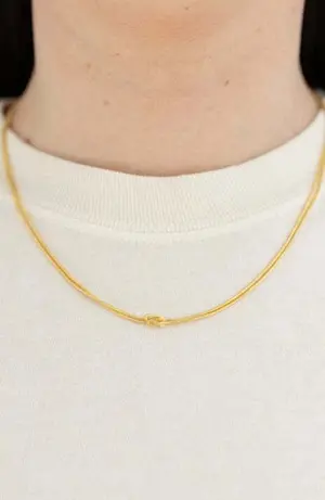 ERIN MCDERMOTT JEWELRY Double-strand Love Knot Chain Necklace