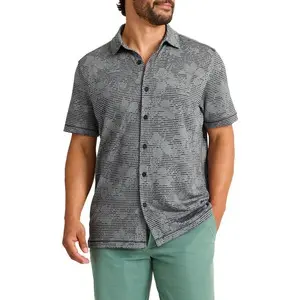 Tommy Bahama Costa Wave Twilight Canopy Seersucker Stripe Islandzone® Short Sleeve Button-up Shirt - Night Cap