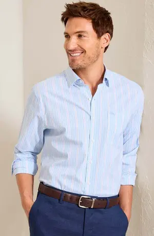 Tommy Bahama Sarasota Stretch Centera Stripe Button-up Shirt