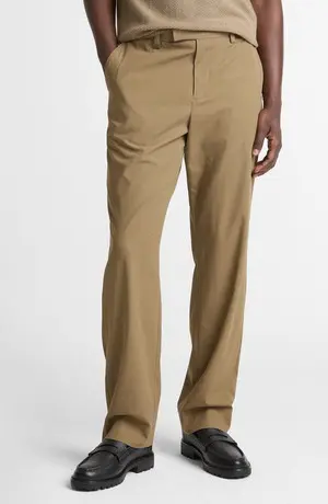 Vince Louie Flat Front Cotton Chinos - Kalamata
