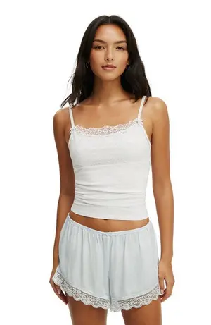 Cotton:on Satin Lace Short - Cloud Blue