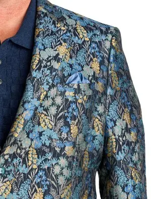ROBERT GRAHAM BY DXL Big & Tall Floral Jacquard Sport Coat