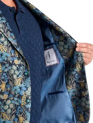 ROBERT GRAHAM BY DXL Big & Tall Floral Jacquard Sport Coat