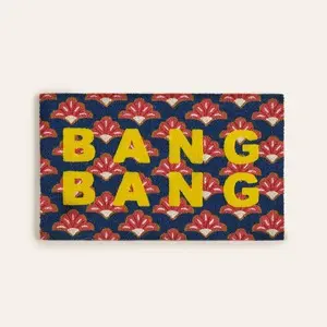 ZSA ZSA ZSU Kerala Bang Bang Coir Doormat 18" X 30 - Blue