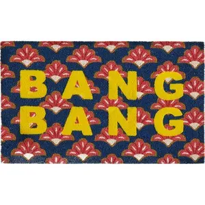 ZSA ZSA ZSU Kerala Bang Bang Coir Doormat 18" X 30 - Blue