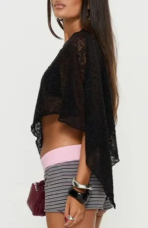 Princess Polly Sheer One-shoulder Poncho