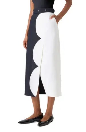 Akris Cloud Cotton & Silk-blend Midi Skirt