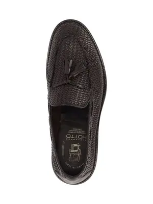 ALEXANDER HOTTO Woven Leather Loafers - Brown