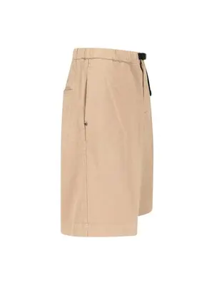 WHITE SAND Belted Shorts - Beige
