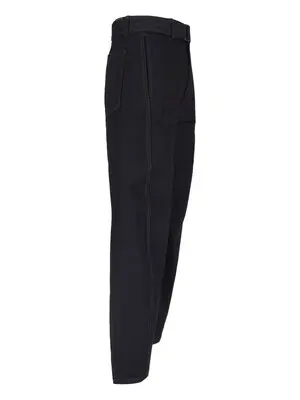 LEMAIRE Wide Cotton Pants - Black