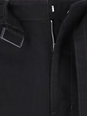 LEMAIRE Wide Cotton Pants - Black
