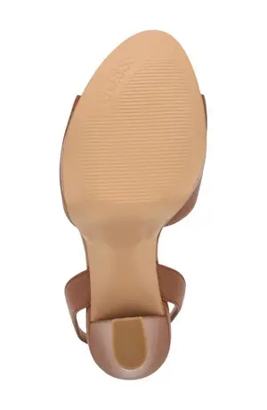 Guess Ankle Strap Platform Sandal - Medium Brown