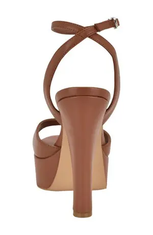 Guess Ankle Strap Platform Sandal - Medium Brown