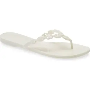 Tory Burch Gemini Link Jelly Flip Flop - White
