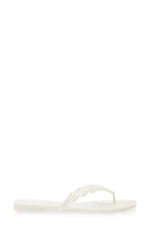 Tory Burch Gemini Link Jelly Flip Flop - White
