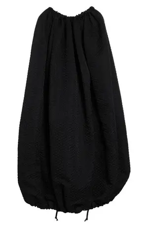 Comme Des Garçons Gathered Diamond Jacquard Cocoon Dress