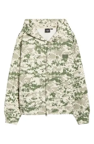 VANS Loose Fit Premium Fleece Zip Hoodie - Digi Camo