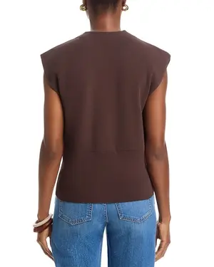 Veronica Beard Isador Knit Vest - Dark Mocha
