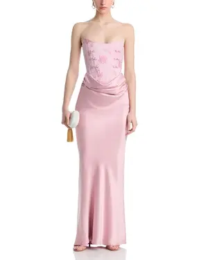 SAU LEE Frances Gown - Pink