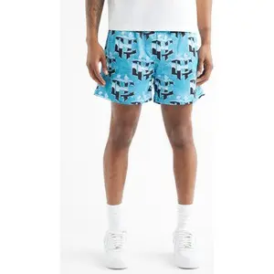 OVERTIME Badge Mesh Shorts - Blue
