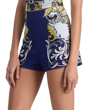 Alice + Olivia Hera High-rise Shorts - Anitque Scroll