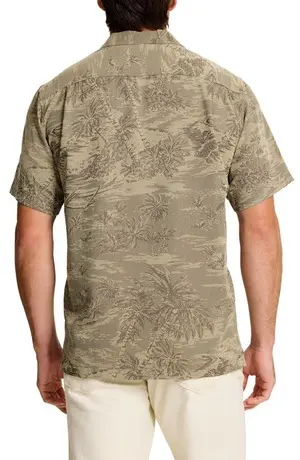 Tommy Bahama Coastal Ease Islandzone® Palms Print Camp Shirt - Shiitake