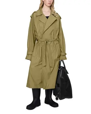 Rains Belted Trench Coat - Fawn