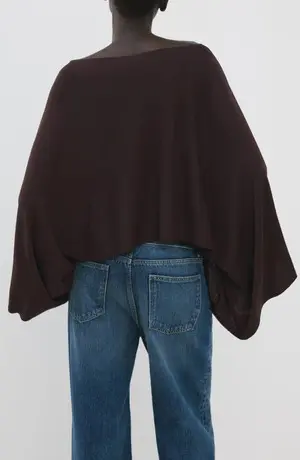 Mango Cape Sleeve Crop Top