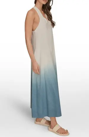 Donna Karan New York V-neck Sleeveless Maxi Dress