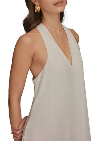 Donna Karan New York V-neck Sleeveless Maxi Dress