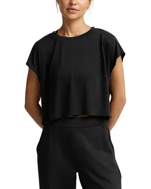 Beyond Yoga Studio Luxe Cropped Tee - Black