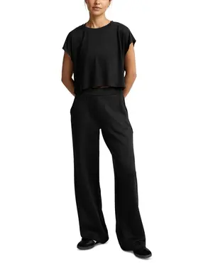 Beyond Yoga Studio Luxe Cropped Tee - Black