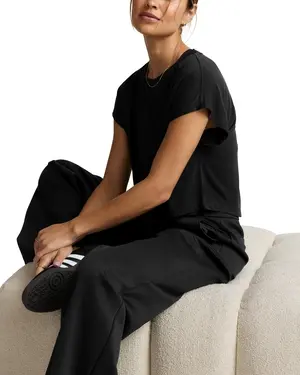 Beyond Yoga Studio Luxe Cropped Tee - Black
