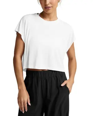 Beyond Yoga Studio Luxe Cropped Tee - White